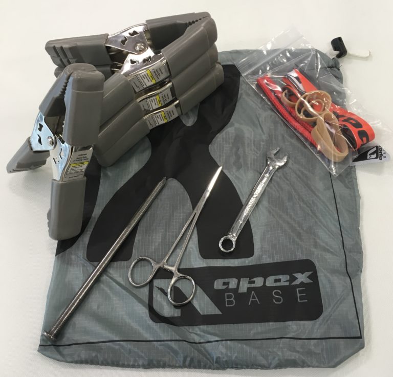 Tool kit for BASE parachute packing - Apex BASE